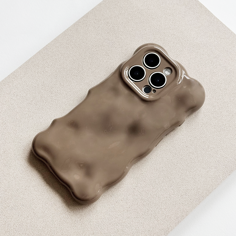 3D Bubble Phone Case - Mocha | Phone Cases | Coconut Lane