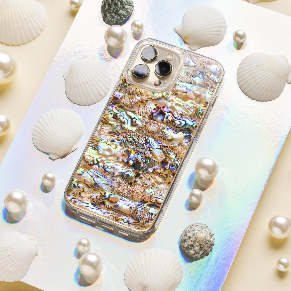 Real Natural Shell iPhone Case - Black | Phone Cases | Coconut Lane