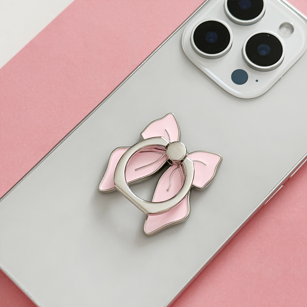 Adhesive Phone Ring - Pink Bow – Coconut Lane