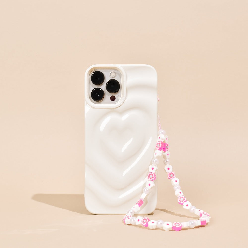 Beaded Phone Strap - Flowers & Pearls | Phone Charm | Coconut Lane