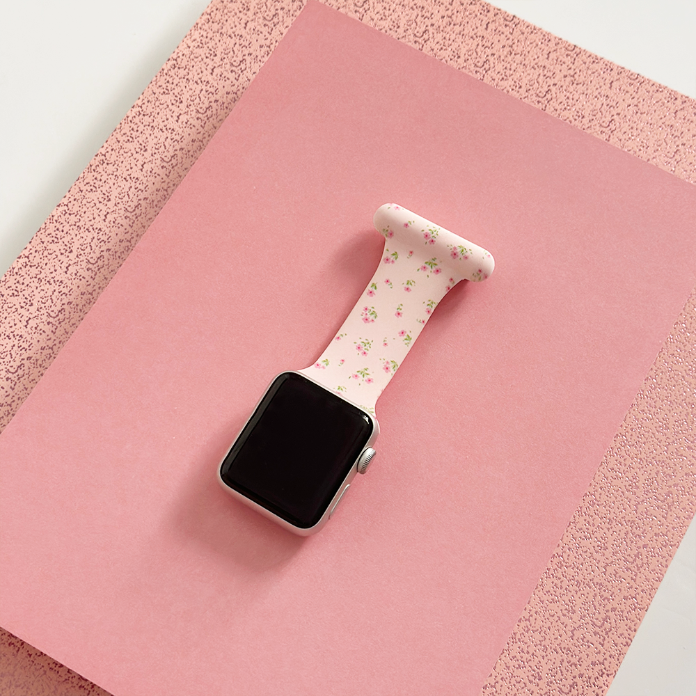 Apple Watch Clip-on Fob Strap - Ditsy Floral Pink – Coconut Lane