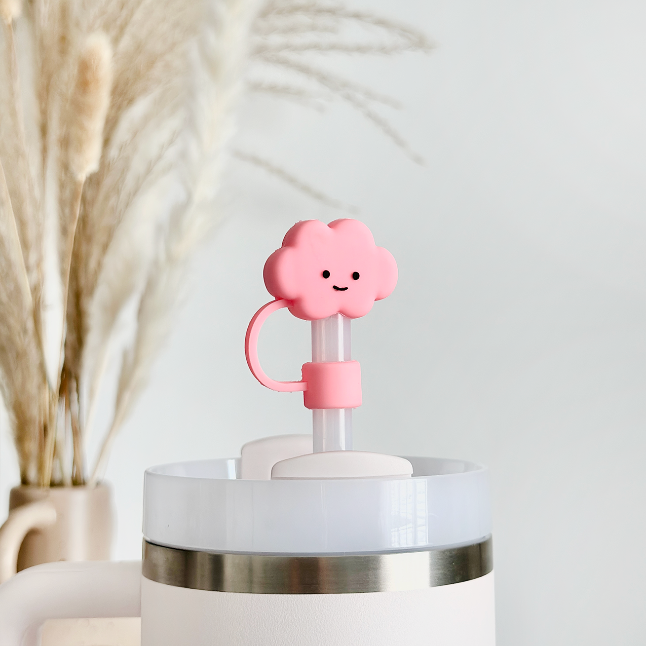 Pink Cloud Straw Cover | Straw Toppers | Coconut Lane