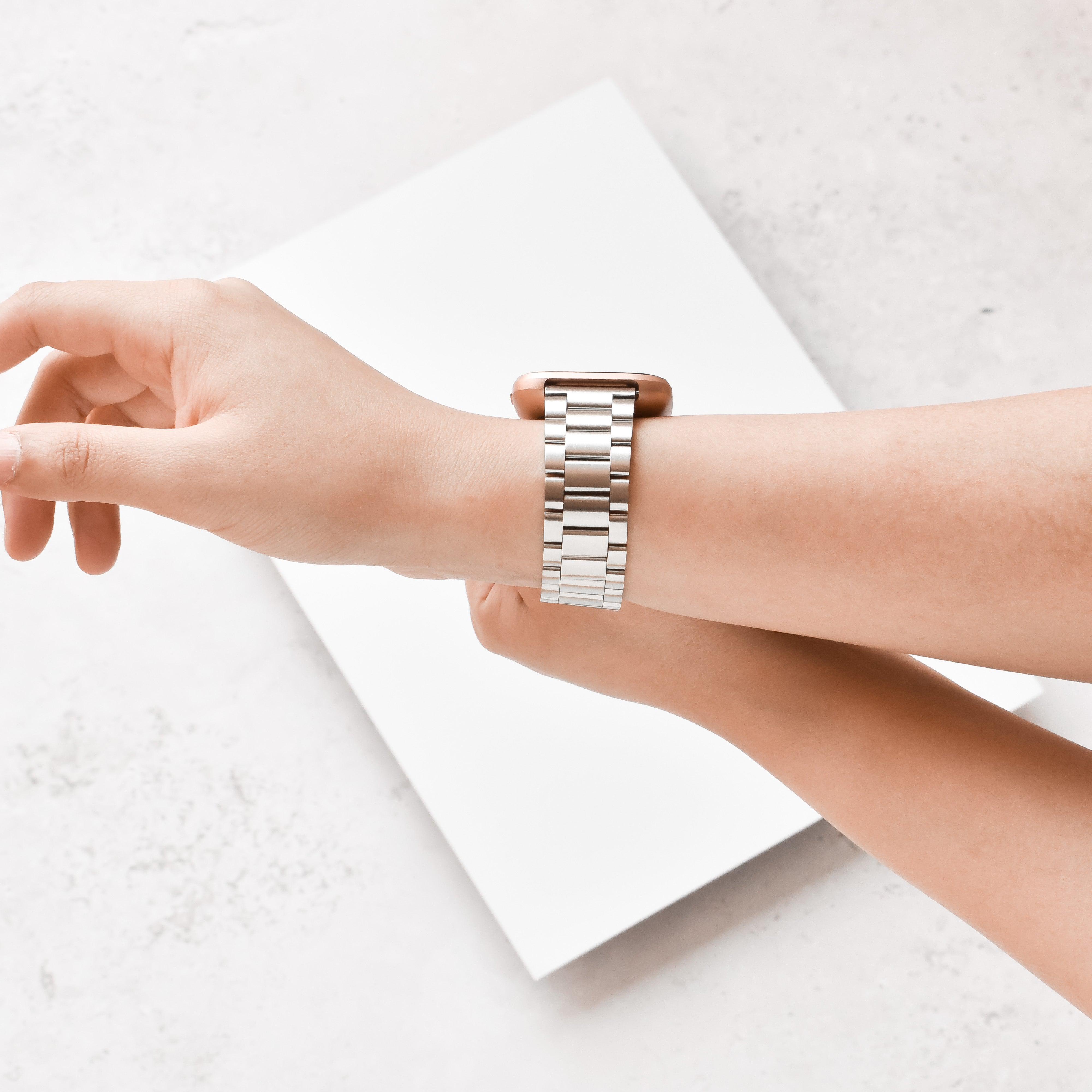 Fitbit Strap - Stainless Steel - Silver | Fitbit Bands | Coconut Lane